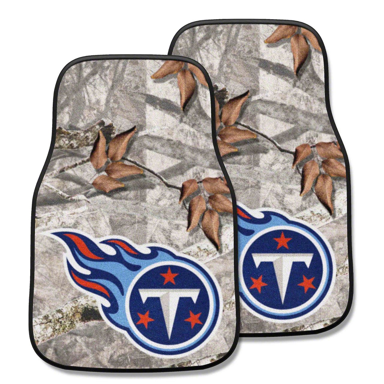 Corvette Carpet Front Floor Mats with Tennessee Titans Logo; Camo ...