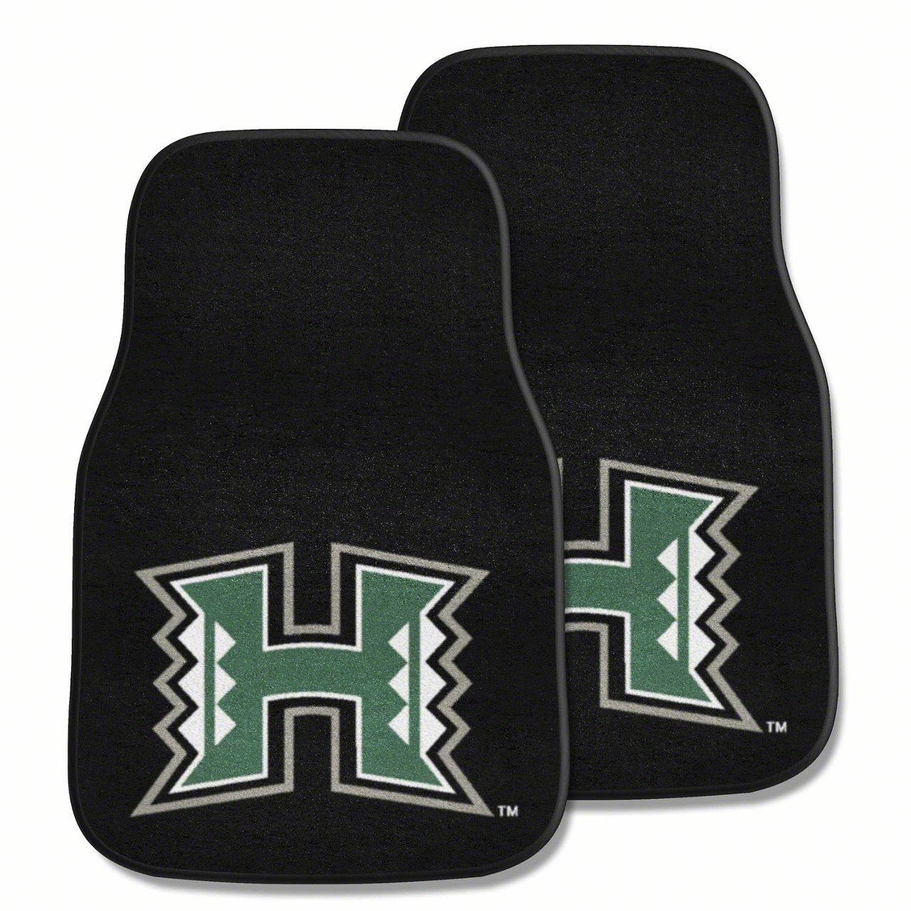 Corvette Carpet Front Floor Mats with University of Hawaii Logo; Black ...