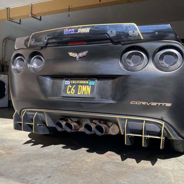 Corvette Centa VR2 Rear Diffuser; Textured Black (05-13 Corvette C6 ...