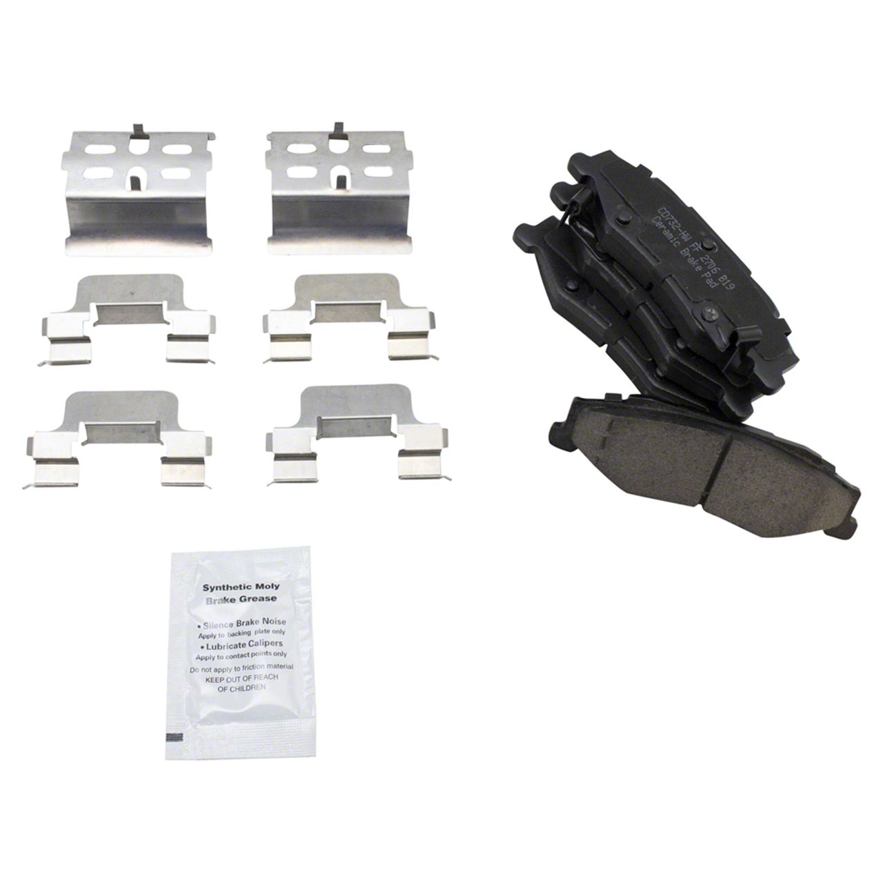 Corvette Ceramic Brake Pads; Rear Pair (97-04 Corvette C5; 05-13 ...
