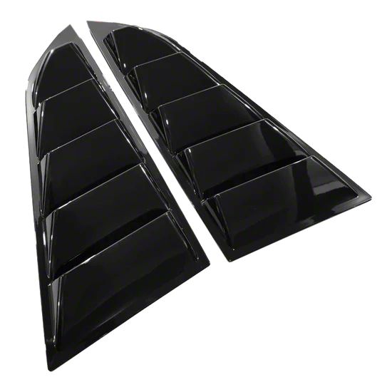 Corvette Classic Style Side Window Louvers; Gloss Black (14-19 Corvette ...