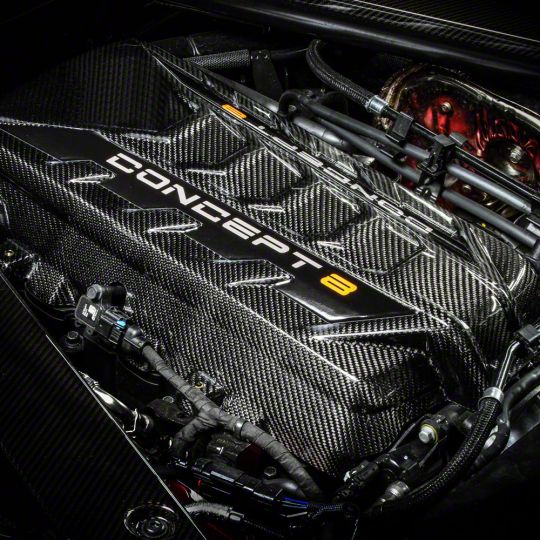 Corvette Concept8 Bespoke Carbon Fiber Engine Cover (20-25 Corvette C8 ...