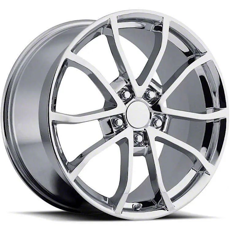 Corvette C6 Cup Replica Chrome Wheel; Rear Only; 19x12; 59mm Offset (05 ...