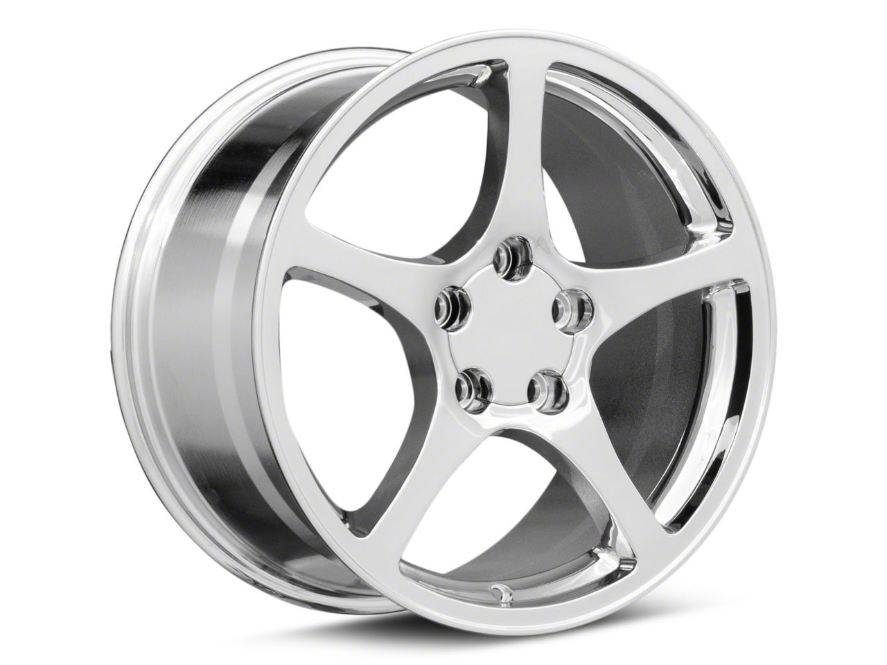 Corvette CV05 Chrome Wheel; 18x9.5; 65mm Offset (97-04 Corvette C5 ...
