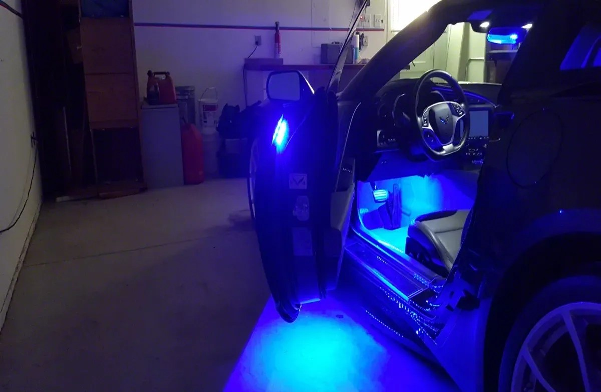 Corvette Door Handle and Puddle LED Light Kit; Superbright Purple (14 ...