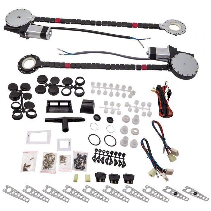 Corvette Electric Power Window Conversion Kit; 2-Door (Universal; Some ...