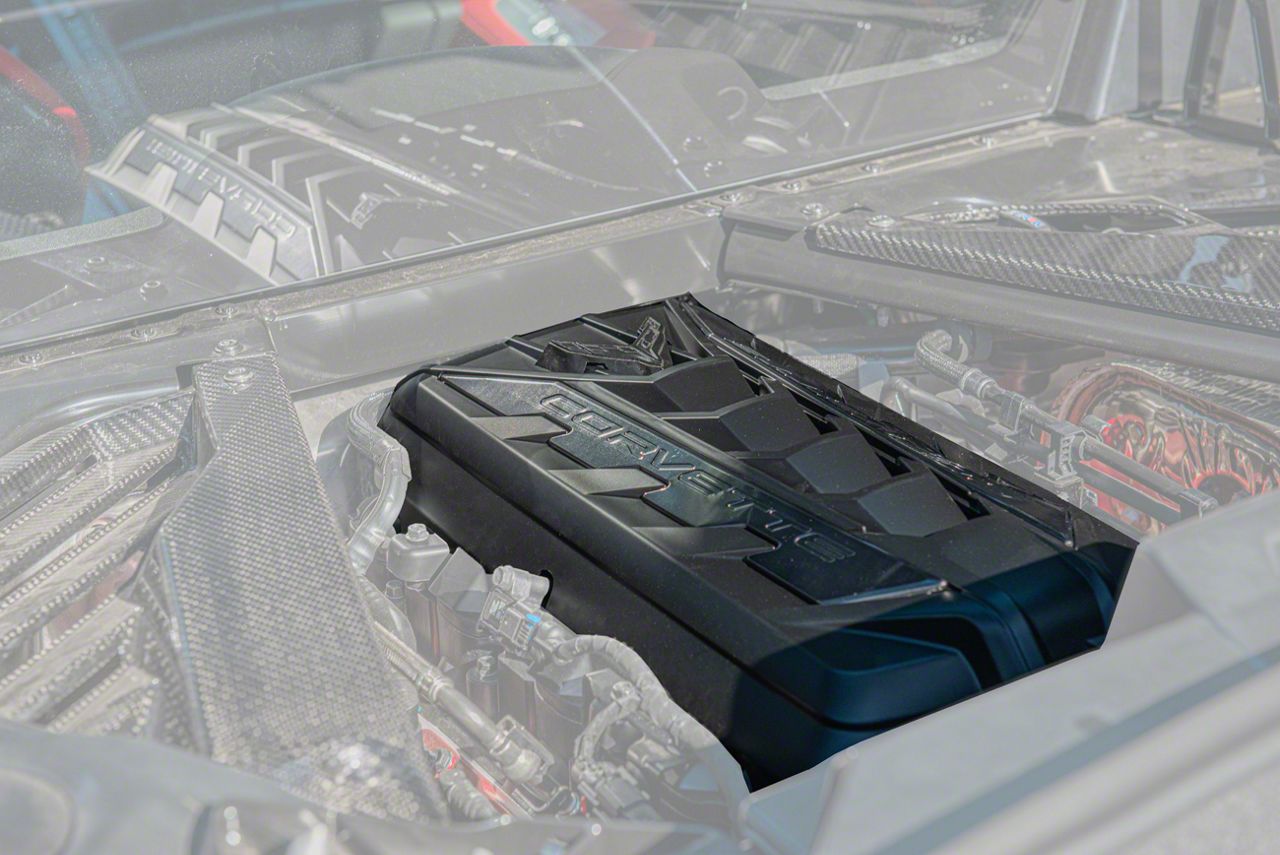 Corvette Engine Cover; Matte Black (20-25 Corvette C8 Coupe, Excluding ...