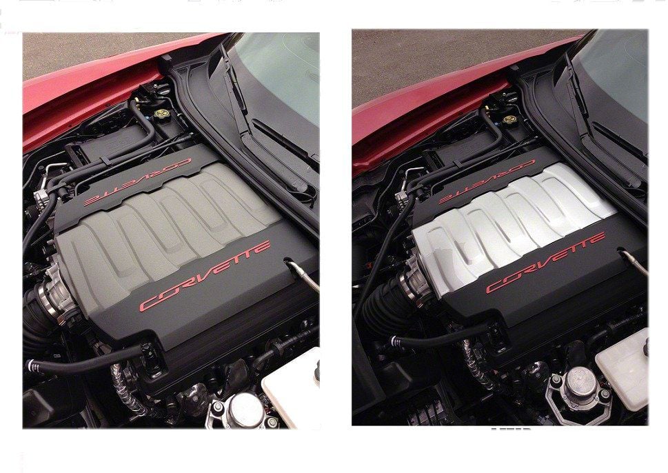 Corvette Engine Plenum Cover Overlay; Crystal Red Metallic (14-19 ...