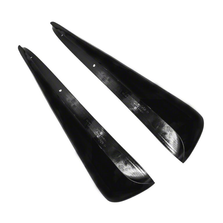 Corvette EOS Extended Package Rear Splash Guards; Gloss Black (97-04 ...