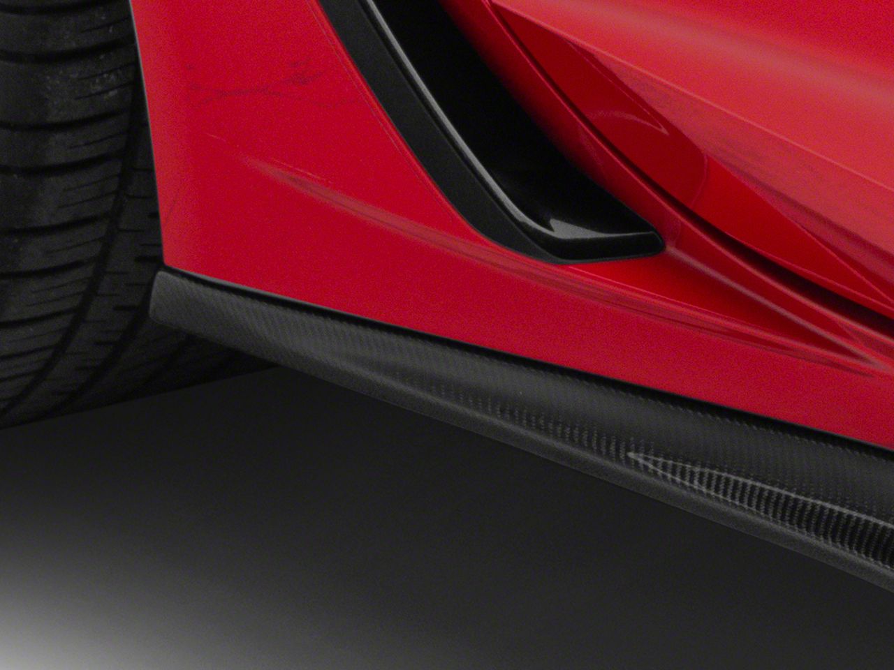 Corvette EOS Performance Package Side Skirt Rocker Panels; Carbon Fiber ...