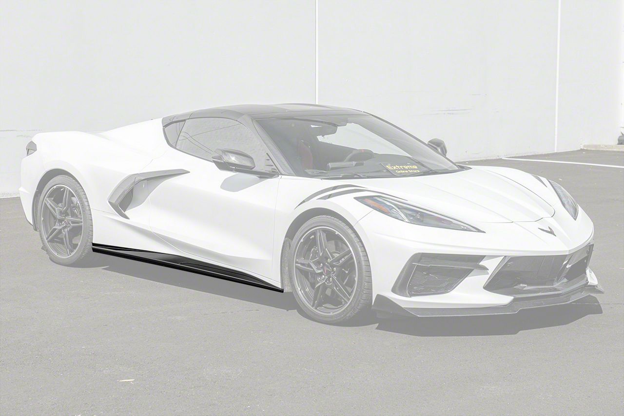 Corvette EOS Performance Package Side Skirt Rocker Panels; Carbon Flash ...