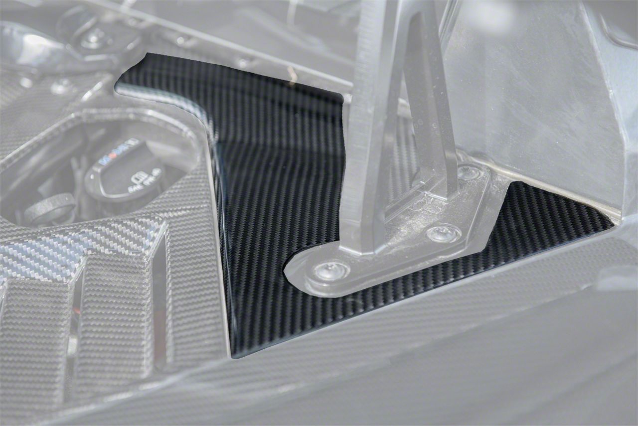 Corvette Factory Style Engine Bay Corner Vent Covers; Carbon Fiber (20 ...