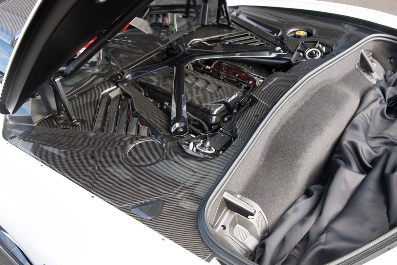 Corvette Factory Style Engine Bay Corner Vent Covers; Carbon Fiber (20 ...