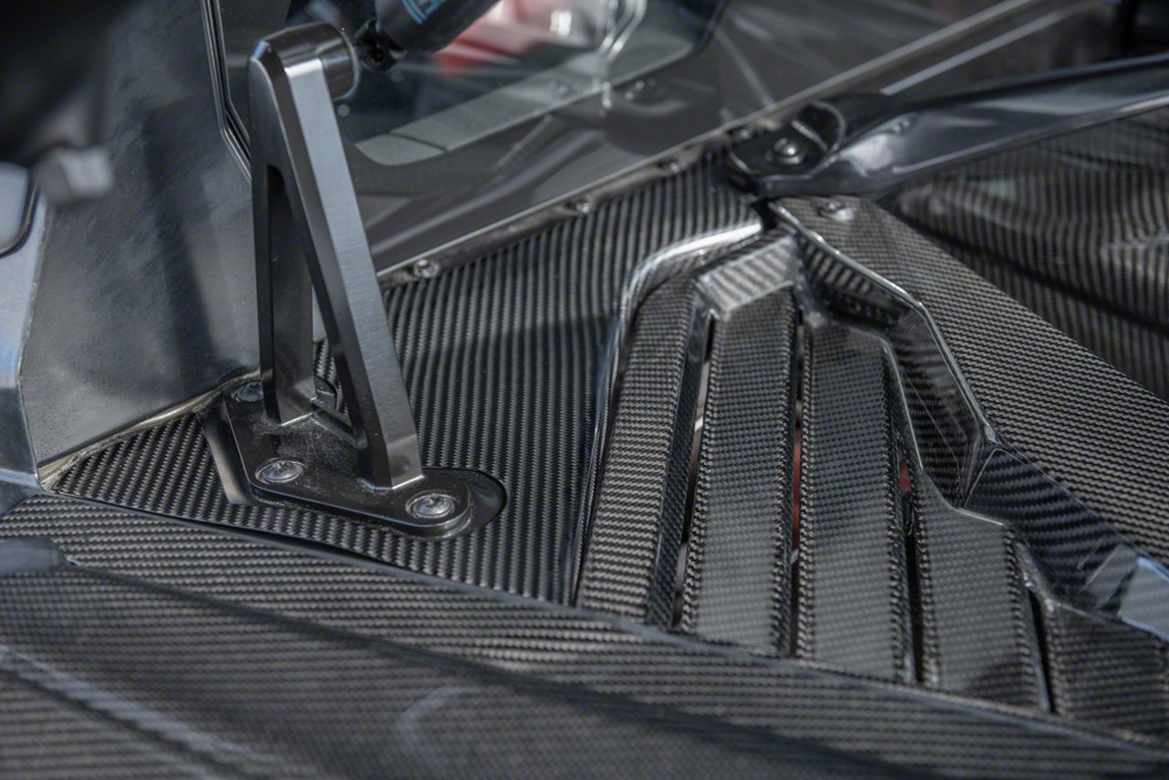 Corvette Factory Style Engine Bay Corner Vent Covers; Carbon Fiber (20 ...