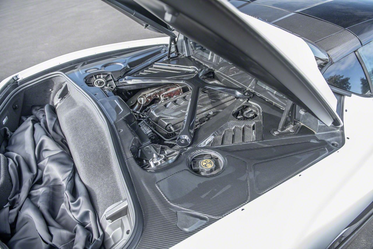 Corvette Factory Style Engine Bay Corner Vent Covers; Carbon Fiber (20 ...