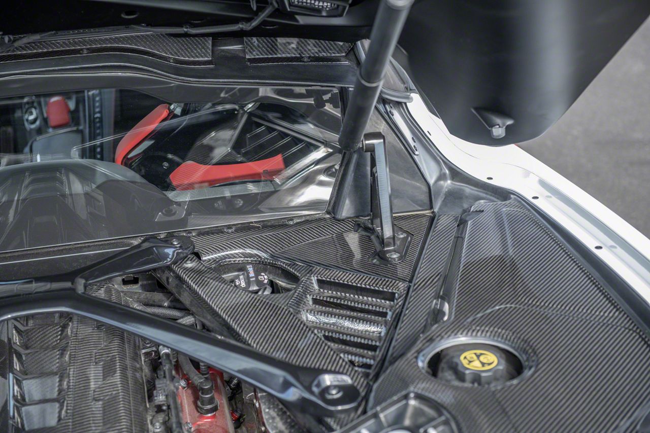 Corvette Factory Style Engine Bay Corner Vent Covers; Carbon Fiber (20 ...