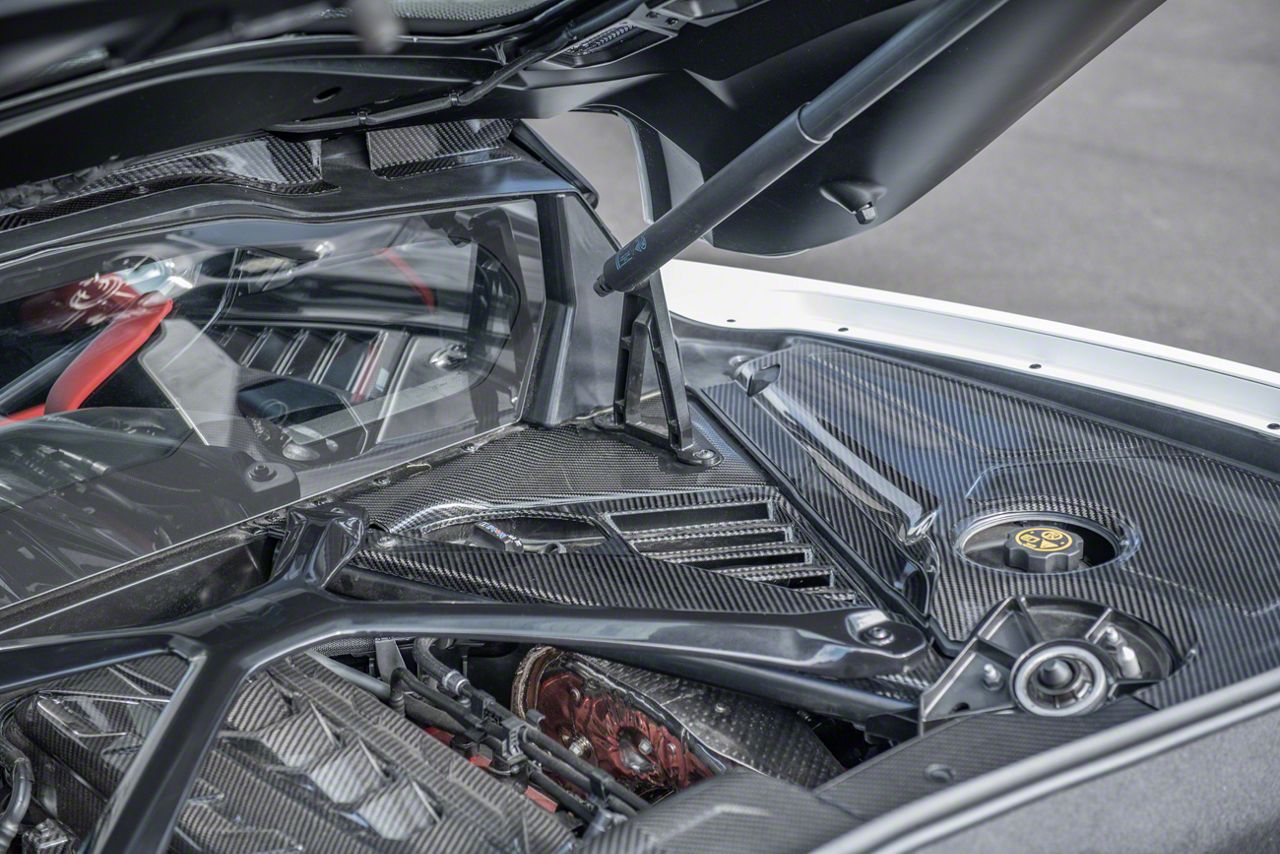 Corvette Factory Style Engine Bay Corner Vent Covers; Carbon Fiber (20 ...