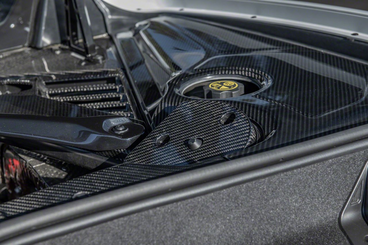 Corvette Factory Style Engine Bay Strut Tower Covers; Carbon Fiber (20 ...