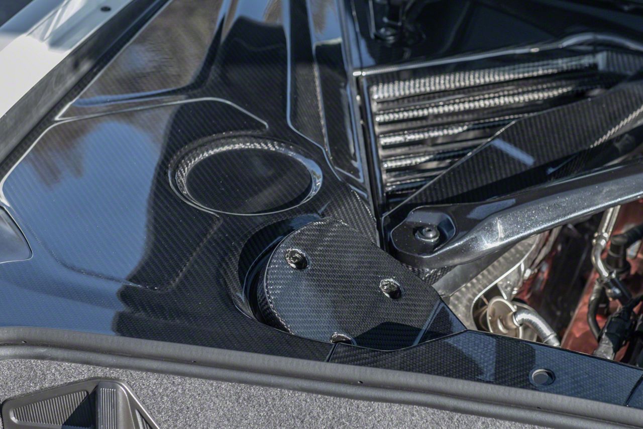 Corvette Factory Style Engine Bay Strut Tower Covers; Carbon Fiber (20 ...