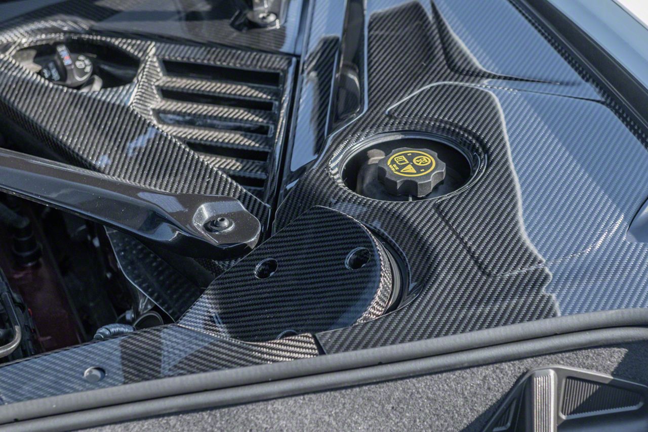 Corvette Factory Style Engine Bay Strut Tower Covers; Carbon Fiber (20 ...