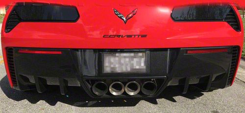 Corvette Flat Design Tail Light Blackout Covers; 2-Piece Kit (14-19 ...