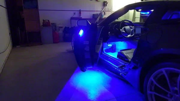 Corvette Footwell and Door Handle LED Puddle Light Kit; Aqua (14-19 ...