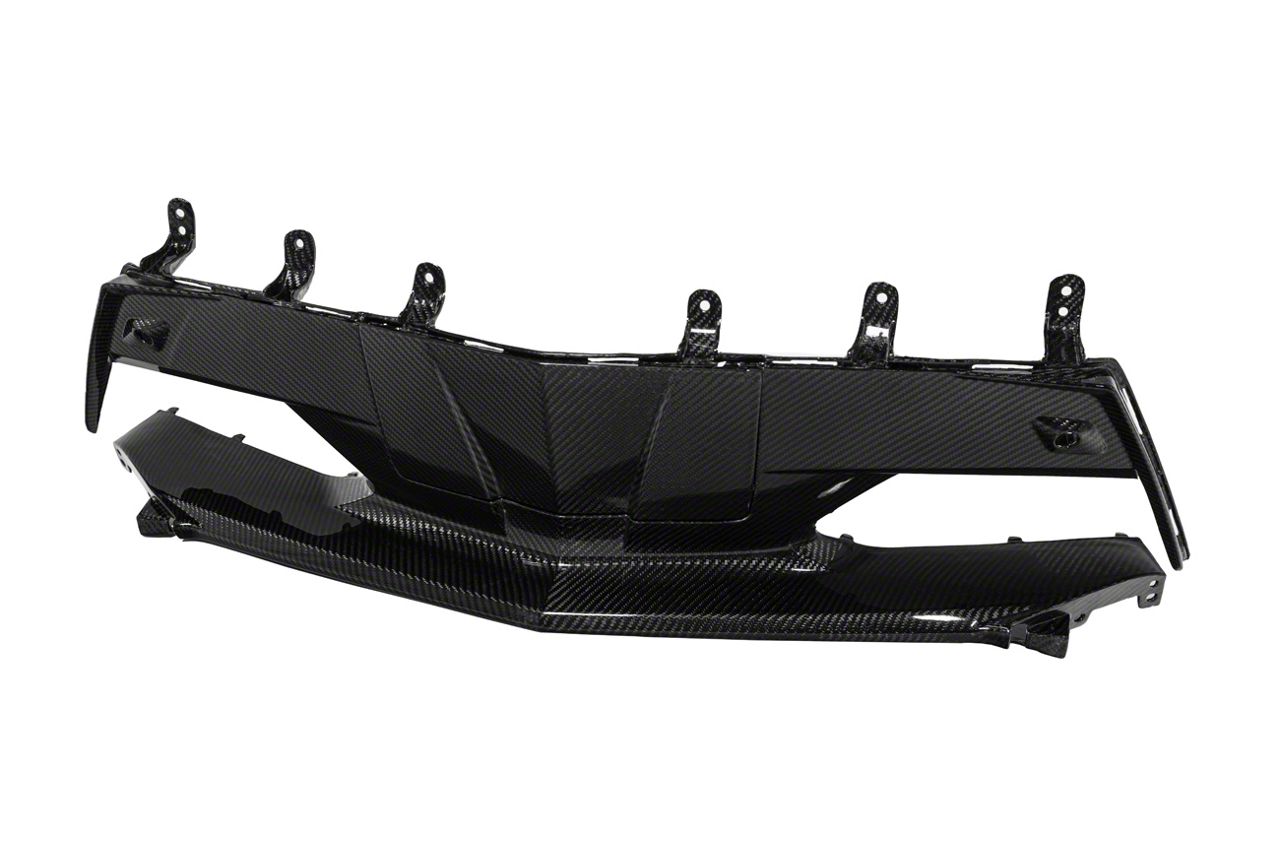 Corvette Front Fascia Panel Grille Cover; Carbon Fiber (20-25 Corvette ...