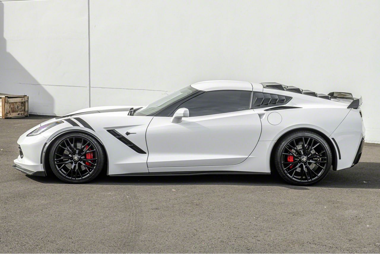 Corvette Front Fender Flare Wheel Trim; Carbon Flash Metallic (14-19 ...