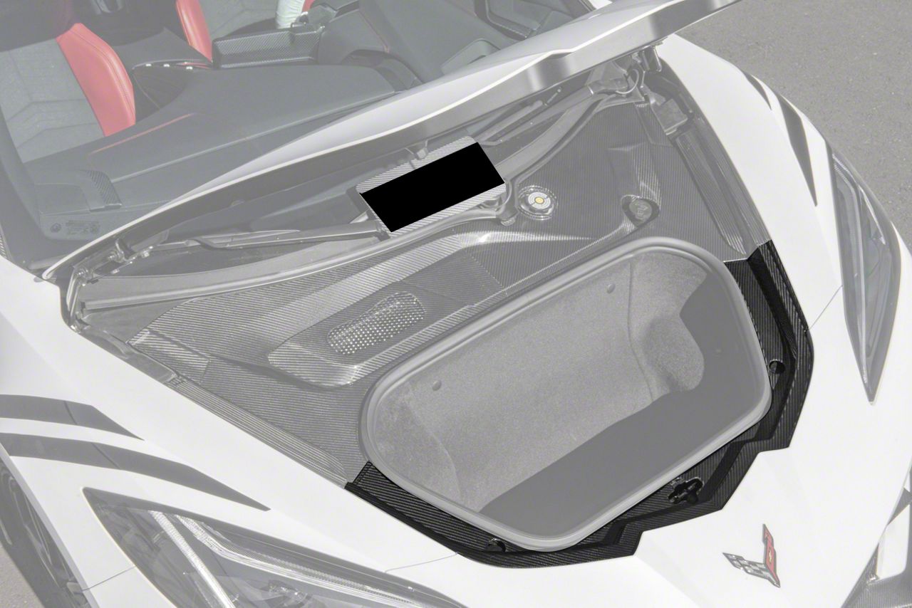 Corvette Front Trunk Lower Trim Cover; Carbon Fiber (20-26 Corvette C8 ...