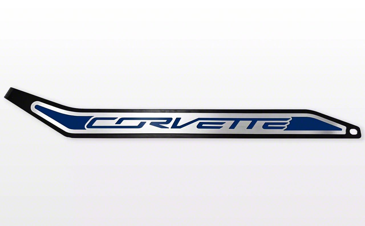 Corvette Gloss Black/Brushed Stainless Door Prop with Dark Blue ...