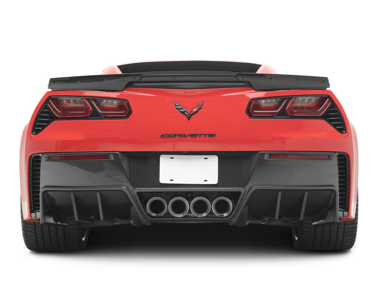 Corvette GM Factory Package Rear Bumper Diffuser; Carbon Fiber (14-19 ...