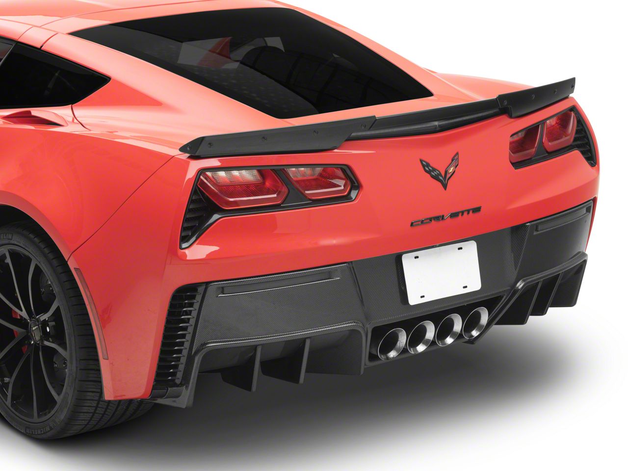 Corvette GM Factory Package Rear Bumper Diffuser; Carbon Fiber (14-19 ...