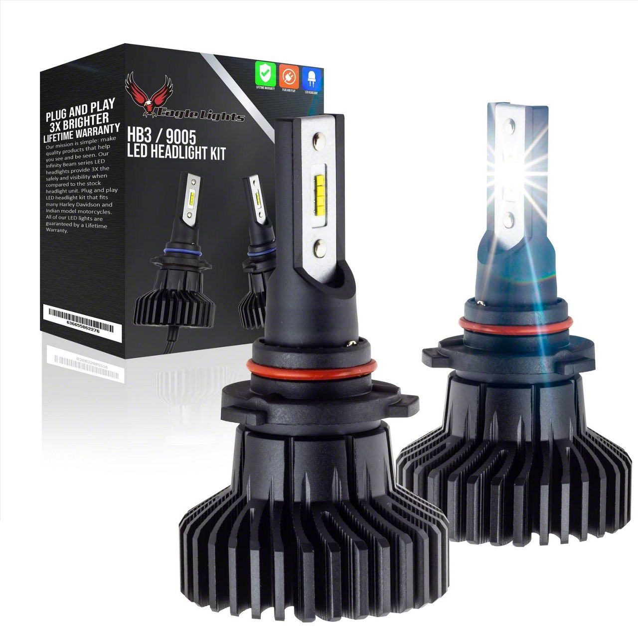 Corvette Infinity Beam LED Headlight Bulbs; HB3/9005 (97-04 Corvette C5 ...