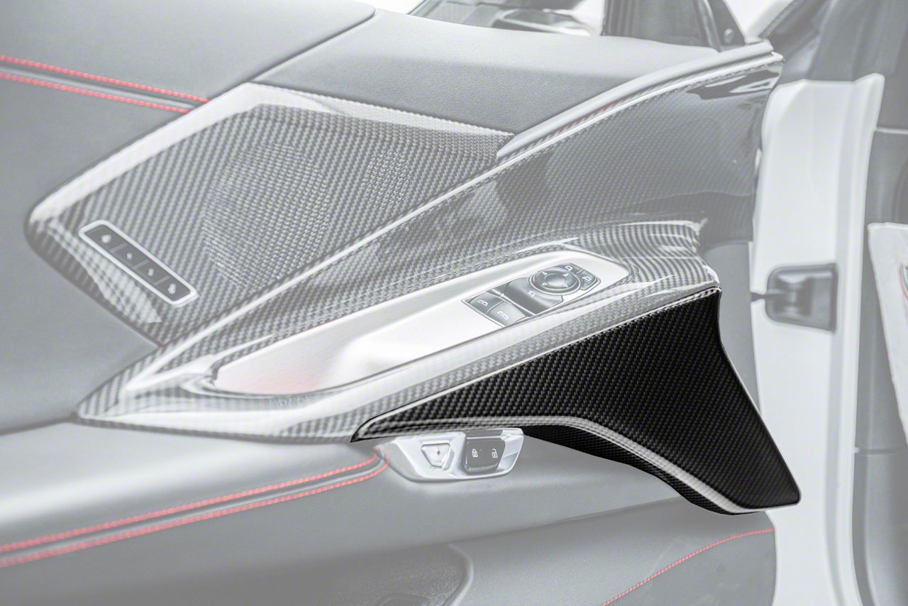 Corvette Interior Window Panel Trim Cover; Carbon Fiber (20-26 Corvette ...