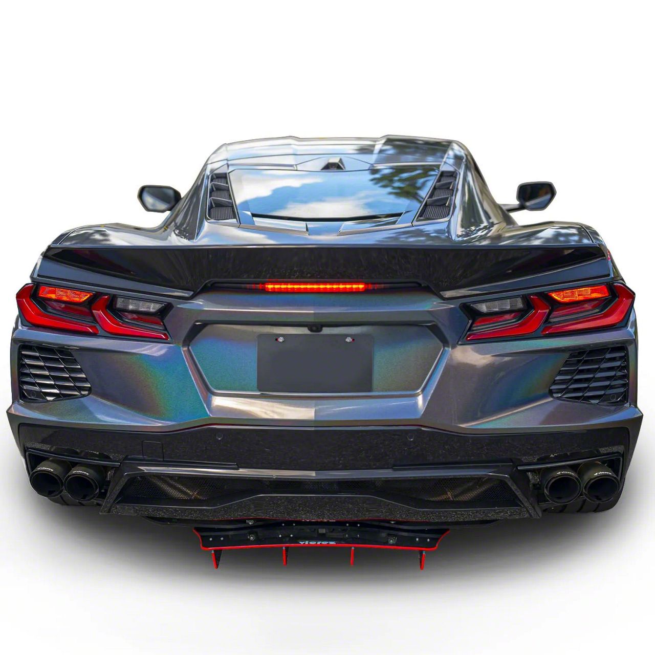 Corvette Jesky VR5 Rear Diffuser; Gloss Black Vinyl (20-25 Corvette C8 ...