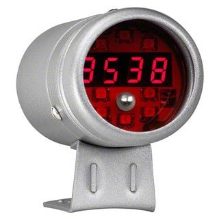 Corvette LED Digital Tachometer and Shift Light; Silver and Red ...