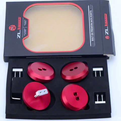 Corvette Lift Pads; Red (97-25 Corvette C5, C6, C7 & C8) - Free Shipping