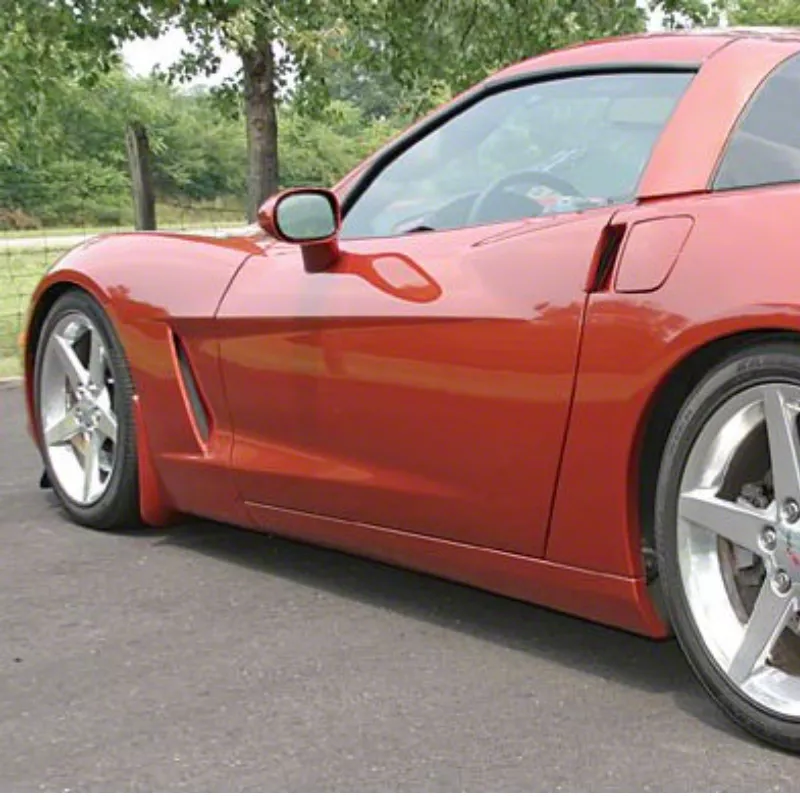 Corvette Molded Splash Guards; Night Race Blue; Front (05-13 Corvette ...