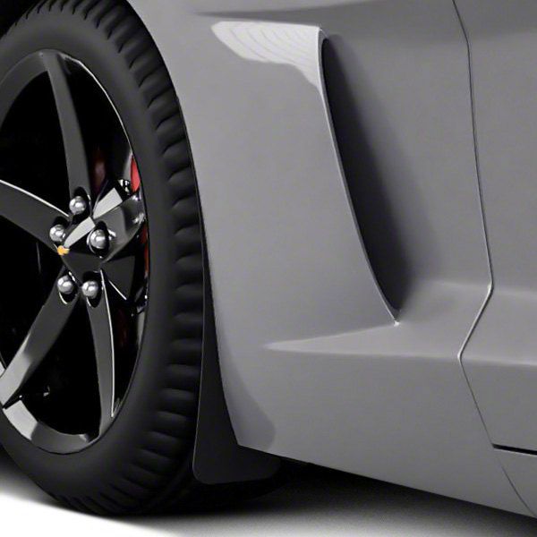 Corvette Mud Flaps; Front; Matte Black (05-13 Corvette C6) - Free Shipping