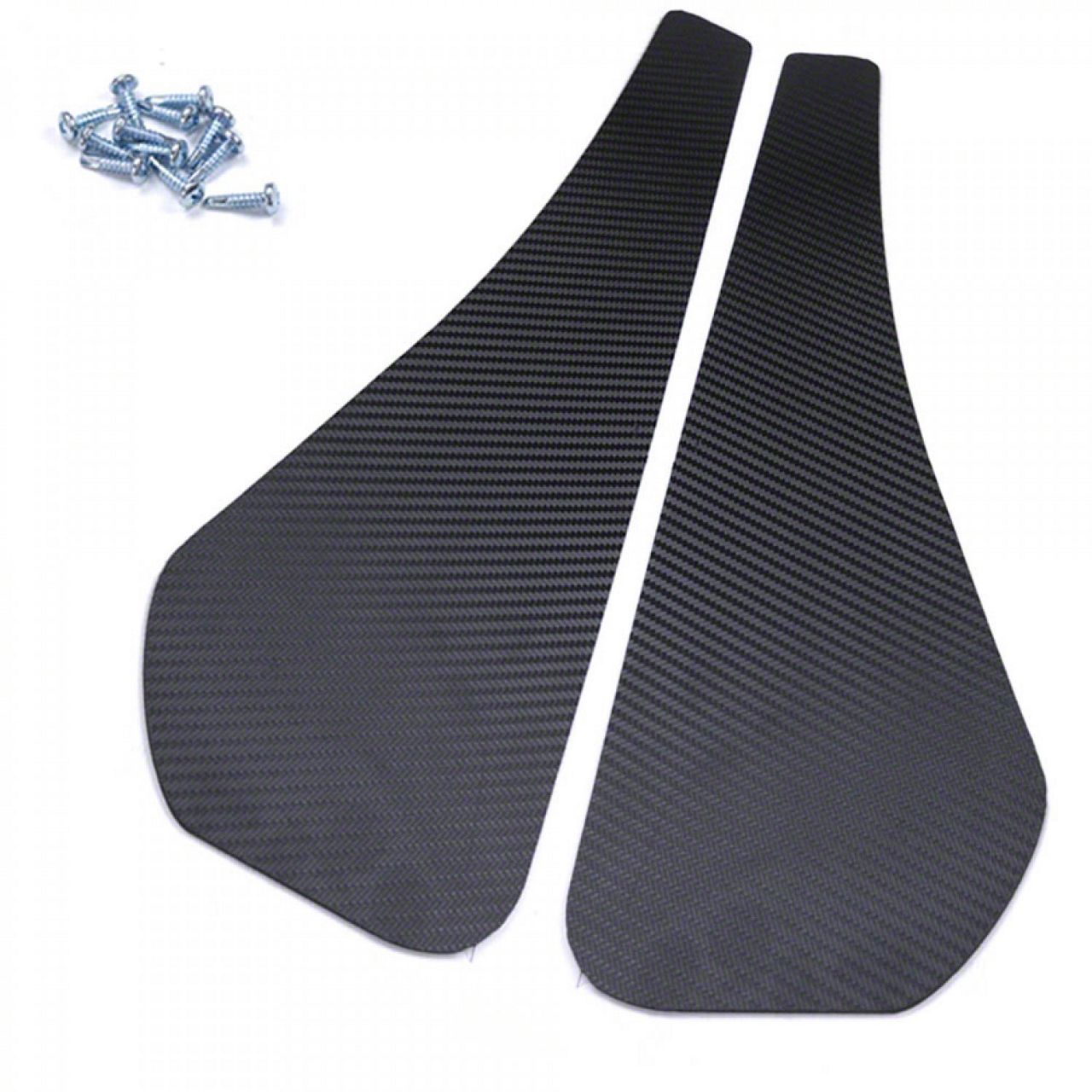 Corvette Mud Flaps; Front and Rear Rear; Dry Carbon Fiber Vinyl (97-04 ...