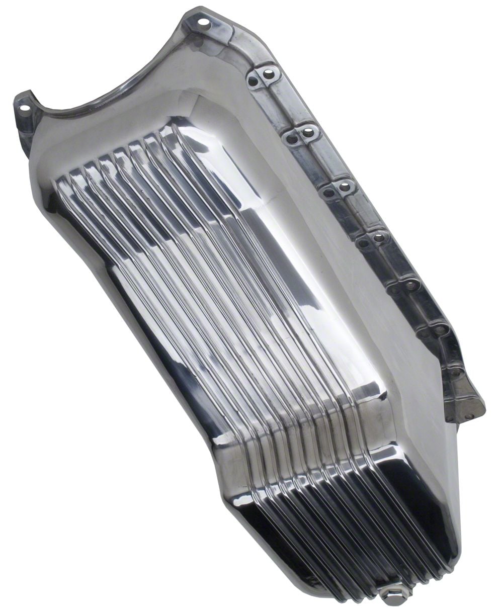 Corvette OEM Style Finned Oil Pan; 4-Quart; Polished (97-00 Corvette C5 ...
