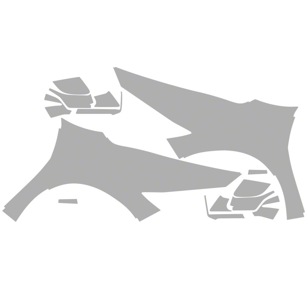 Corvette Paint Protection PPF Pre-Cut Kit; Fenders/Mirrors; Gloss (20 ...