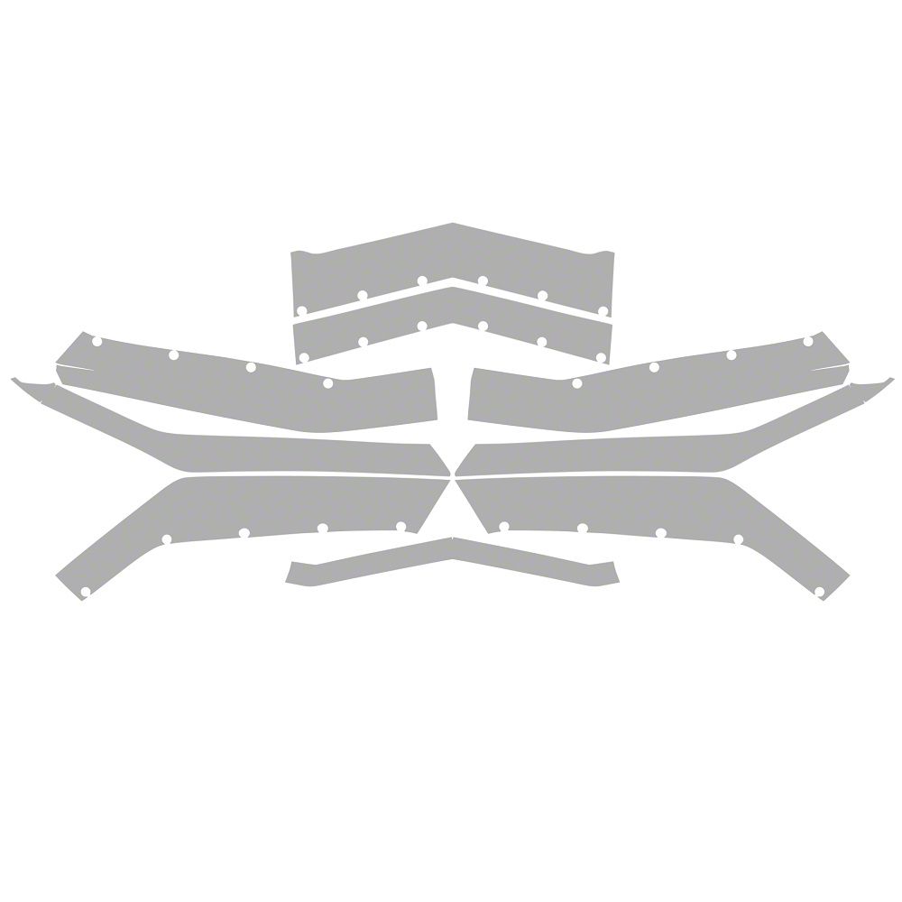 Corvette Paint Protection PPF Pre-Cut Kit; Front Bumper Part 2; Gloss ...