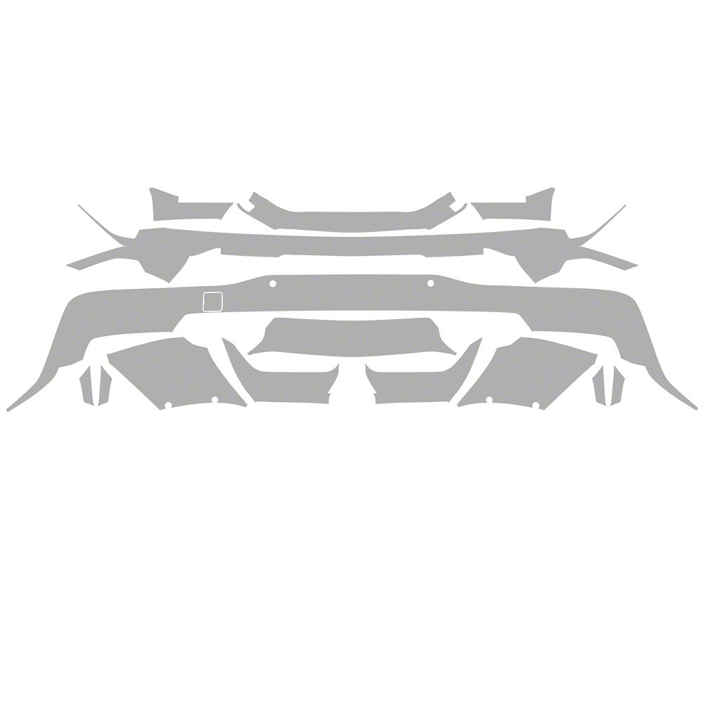 Corvette Paint Protection PPF Pre-Cut Kit; Full Rear Lower Bumper ...