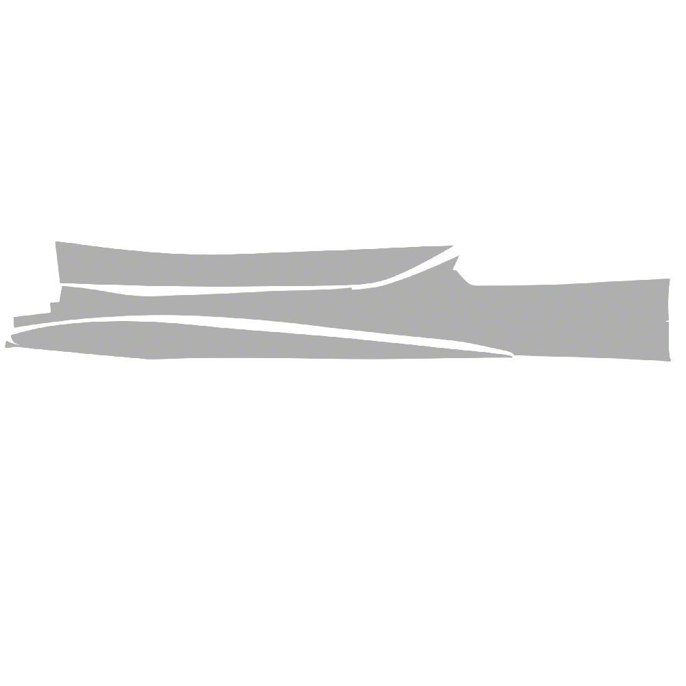 Corvette Paint Protection PPF Pre-Cut Kit; Passenger Side Rocker Panel ...