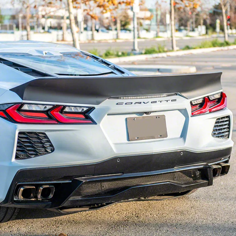 Corvette Performance Ducktail Rear Spoiler; Matte Black (20-26 Corvette ...