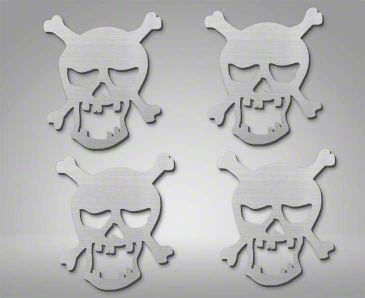 Corvette Pirate Skull Emblems; Polished (Universal; Some Adaptation May ...