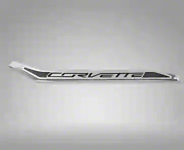 Corvette Polished/Brushed Stainless Door Prop with Black Carbon Fiber ...