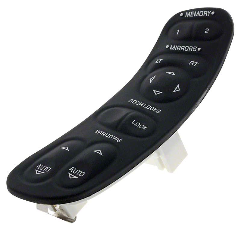 Corvette Power Window and Lock Switch; Driver Side (97-04 Corvette C5 w ...