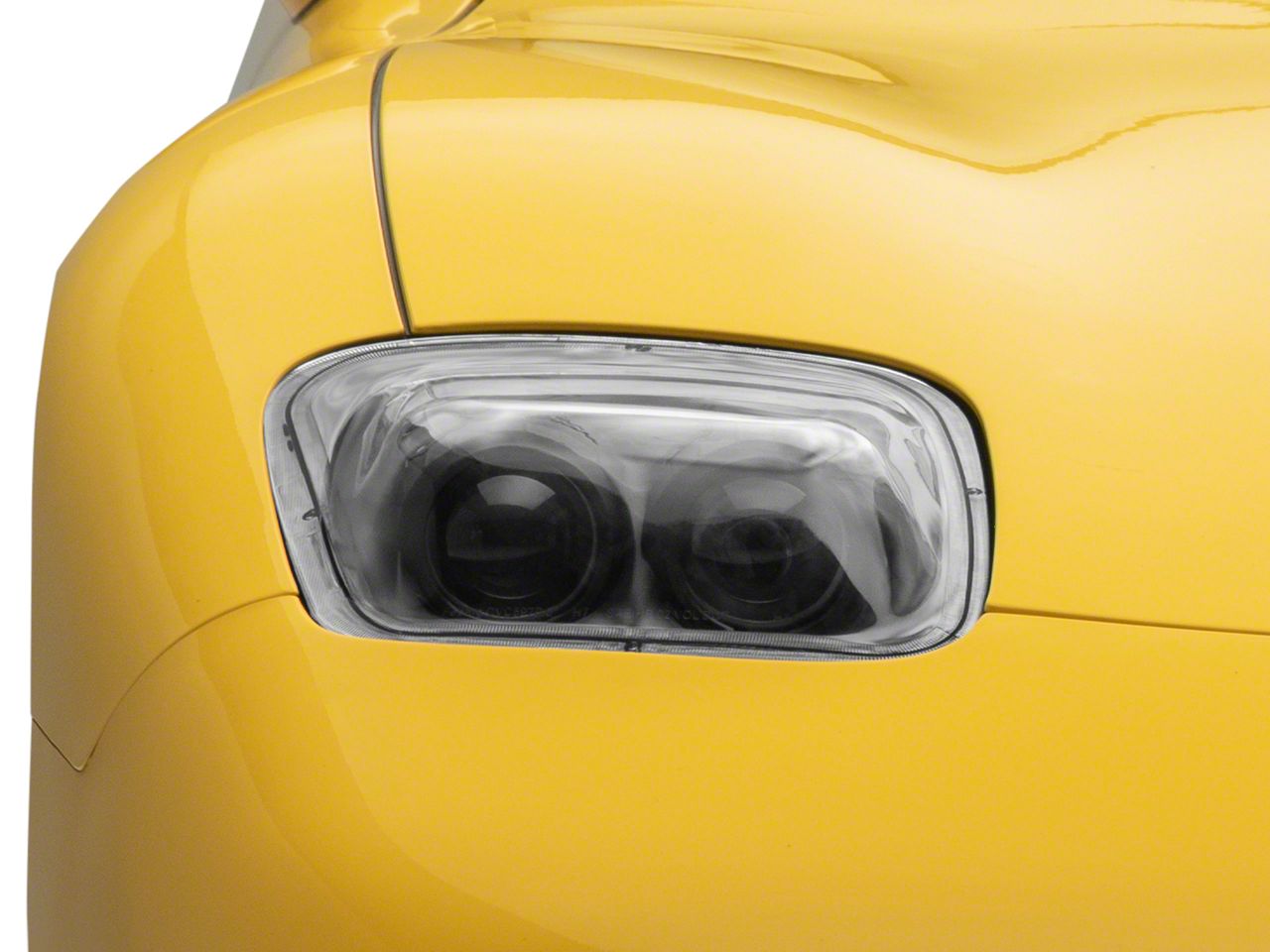 Corvette Projector Headlights; Matte Black Housing; Clear Lens (97-04 ...